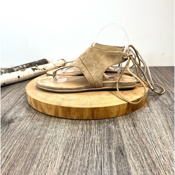 gentle souls | Shoes | Gentle Soul Mira Sandals With Ankle Ties In Tan ...